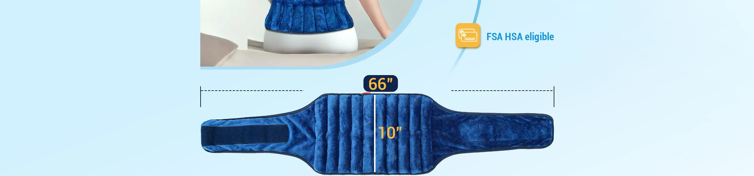 Back Microwavable Heating Pad - Weighted Moist Heat Therapy | Comfytemp