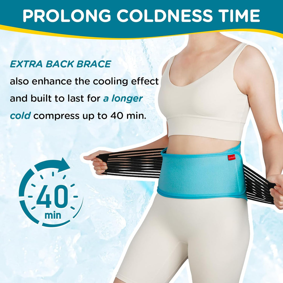 Reusable Gel Back Ice Pack with Strap - Comfytemp
