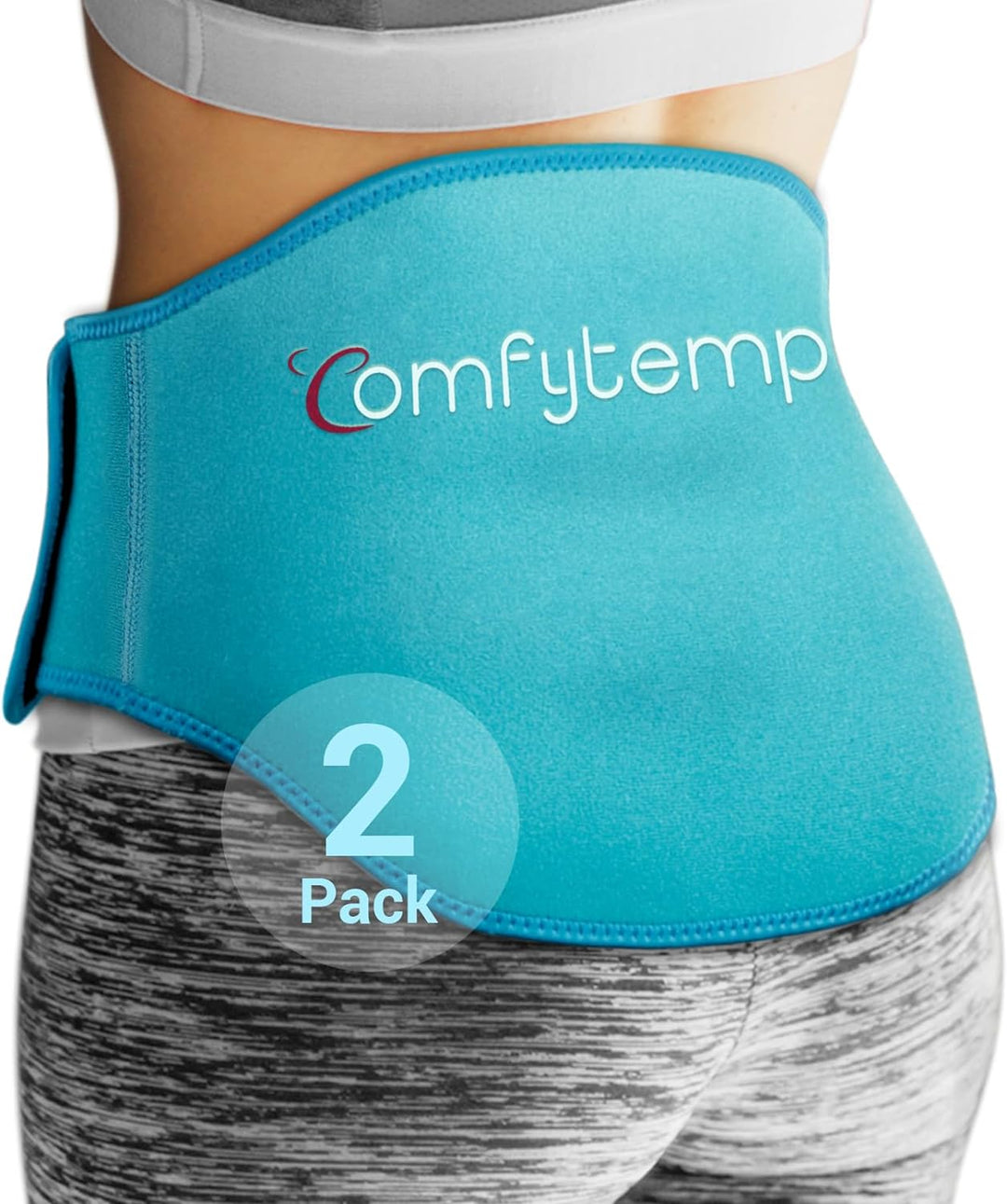 Reusable Gel Back Ice Pack with Strap - Comfytemp